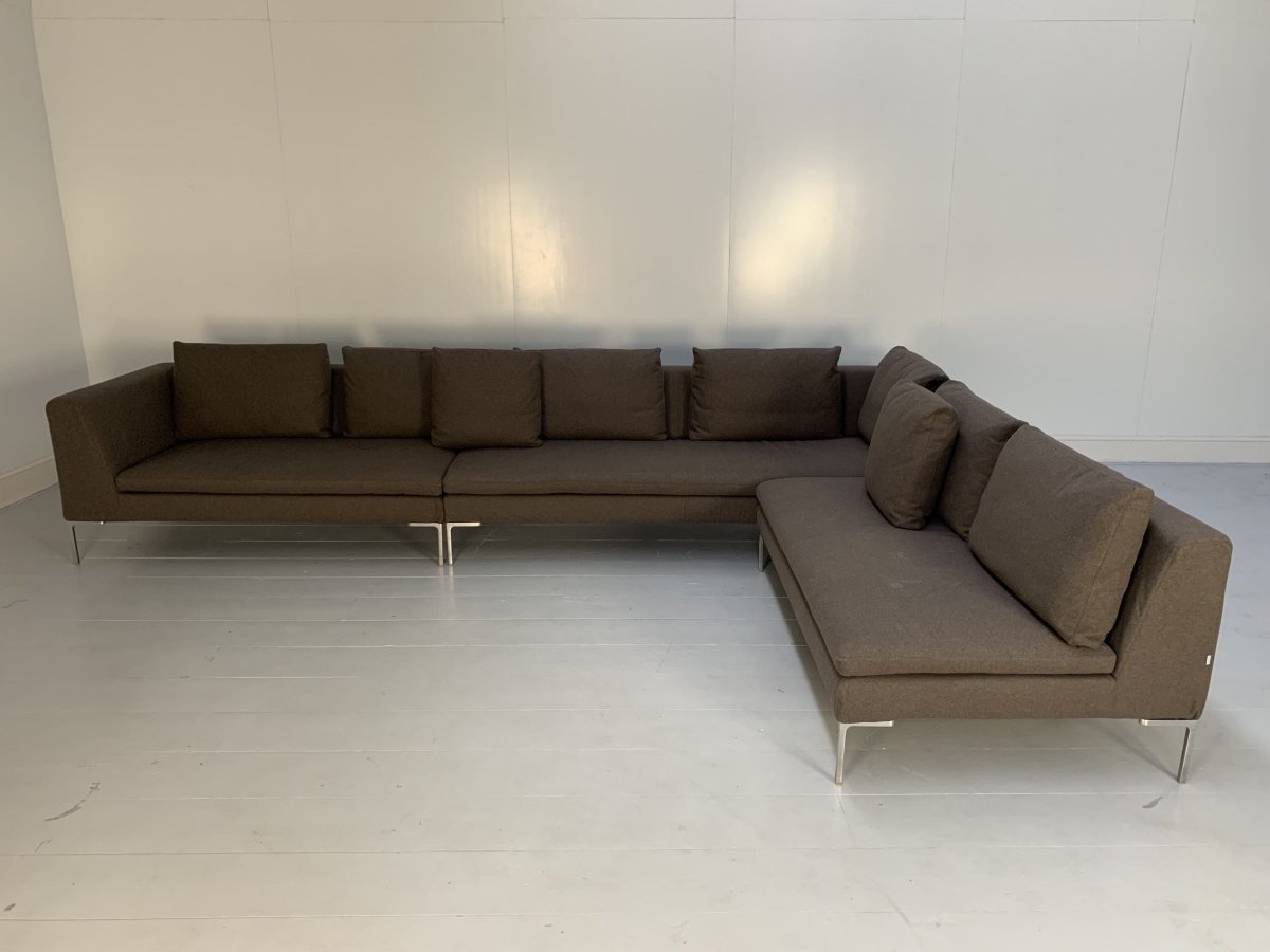 B&B Italia Charles L-Shape Sectional Sofa - In Beige Serra Cashmere ...