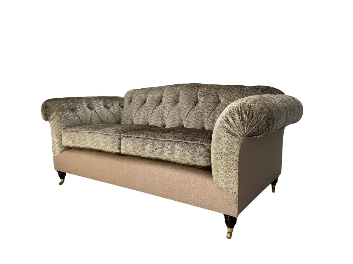 Bespoke Chesterfield 2.5-Seat Sofa - In Romo Zinc Chenille & Linen – REHAUS