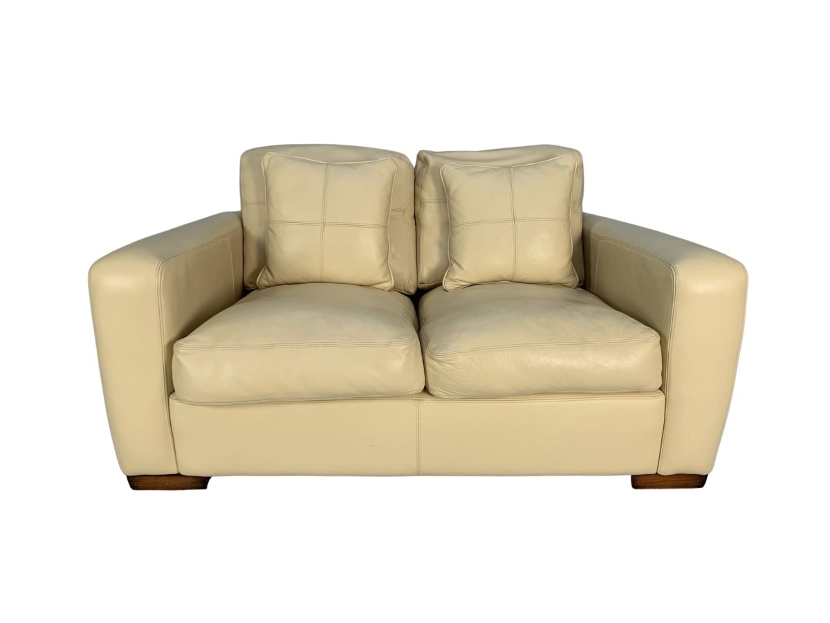 Duresta Panther 2-Seat Sofa - In Cream Leather – REHAUS