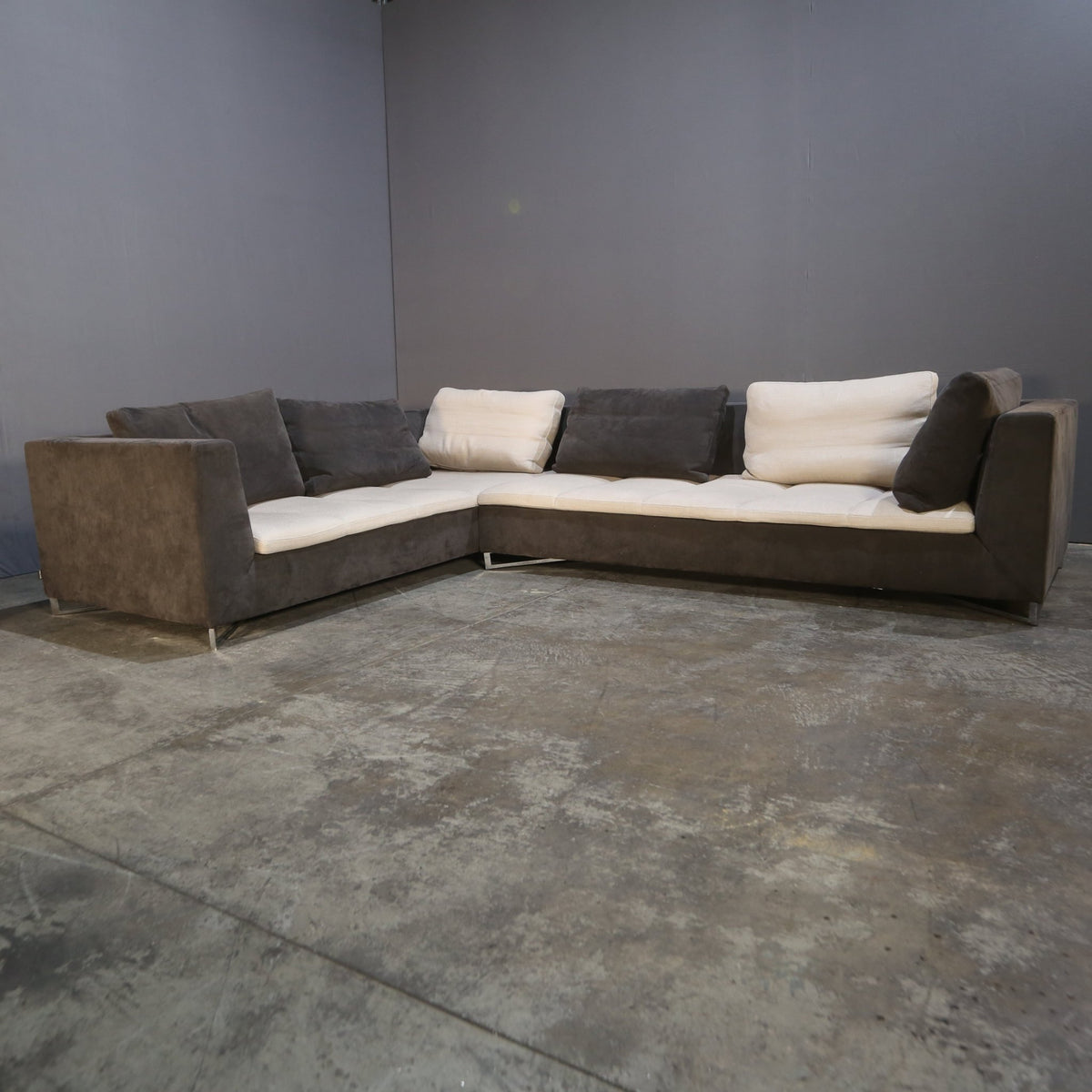 Ligne Roset L-Shaped Sofa with Alcantara Upholstery – REHAUS