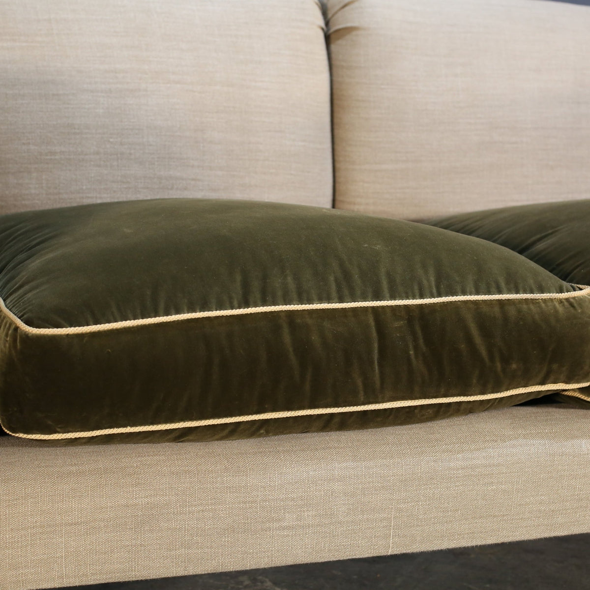 Max Rollitt Dean Green Velvet and Beige Fabric Sofa – REHAUS
