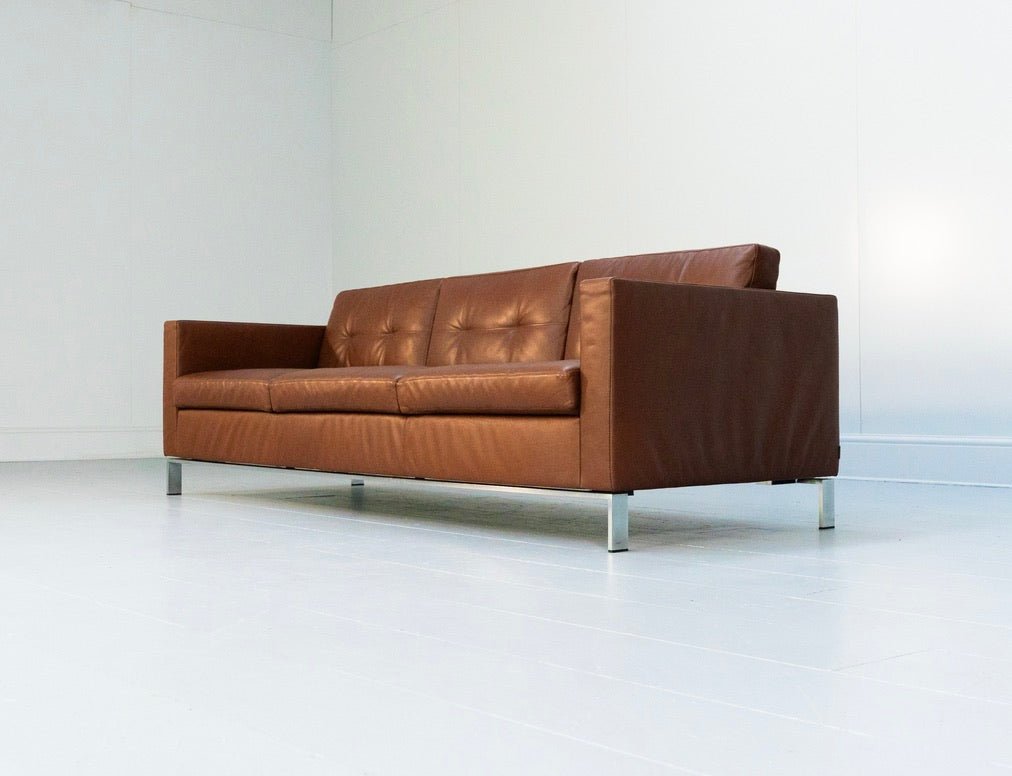 Walter Knoll Foster 502.30 3-Seat Sofa - In Dark Brown Leather – REHAUS